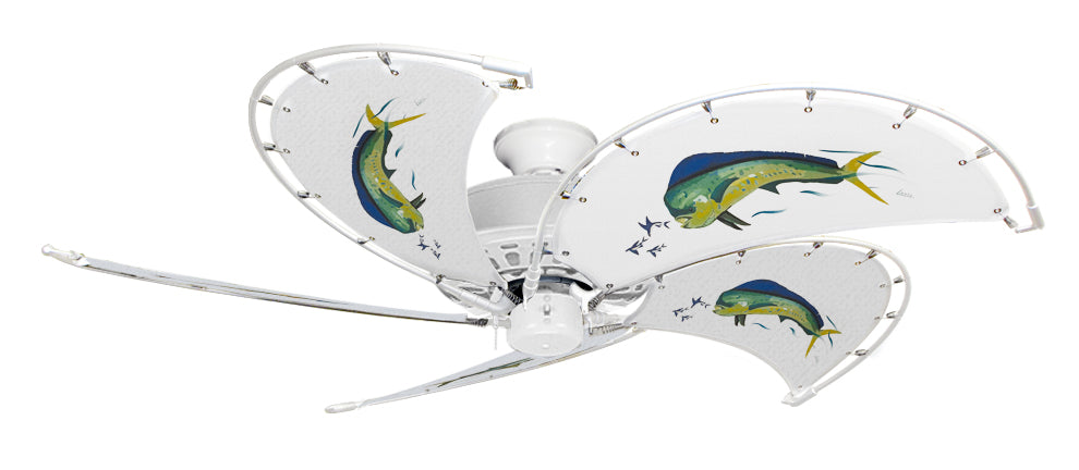 52 inch Nautical Dixie Belle Ceiling Fan by Gulf Coast Fans - Dolphin ...