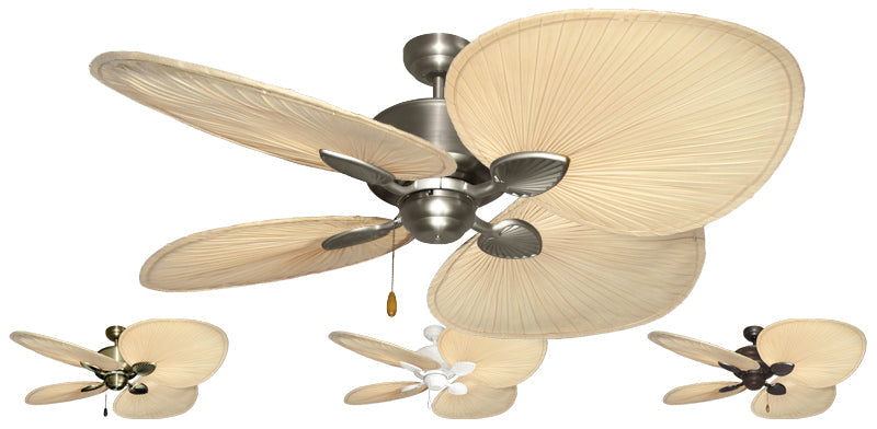 56 inch Palm Breeze II Ceiling Fan by Gulf Coast Fans - Natural Palm B ...