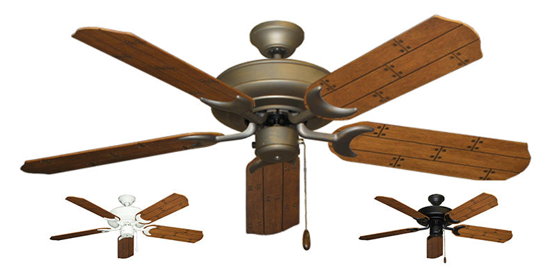 52 inch Raindance Ceiling Fan by Gulf Coast Fans - Natural Cherry Plan ...
